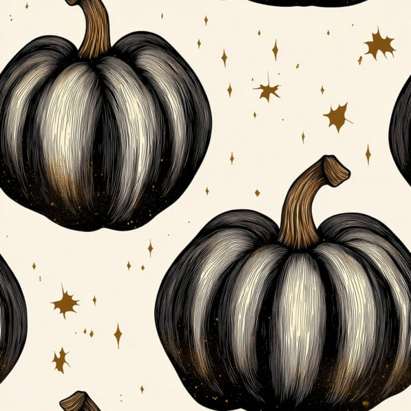 Download Decorative Pattern of Black and White Pumpkins Patterns Online ...
