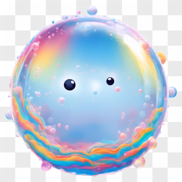 Download Whimsical Colorful Bubble with Face Cartoons Online - Creative ...