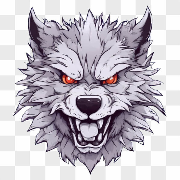 Download Fierce Wolf Head Illustration Cartoons Online - Creative Fabrica