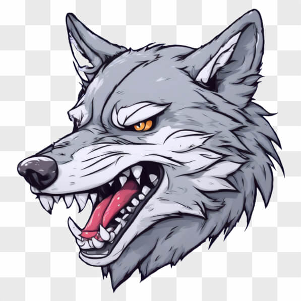 Download Fierce Wolf Illustration Cartoons Online - Creative Fabrica