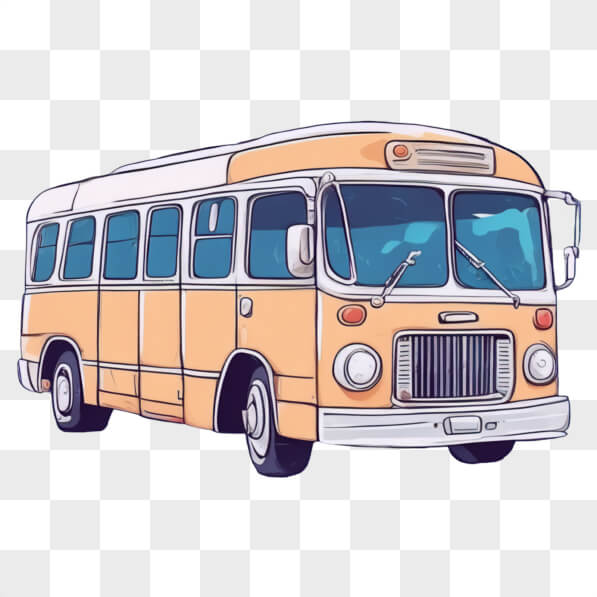 Download Vintage Yellow Bus Cartoons Online - Creative Fabrica