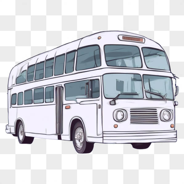 Download Vintage White Bus Cartoons Online - Creative Fabrica