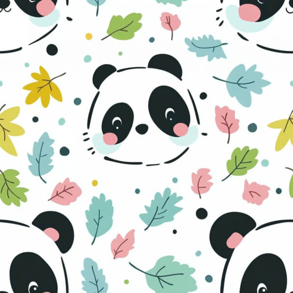 Download Colorful Panda Pattern Patterns Online - Creative Fabrica