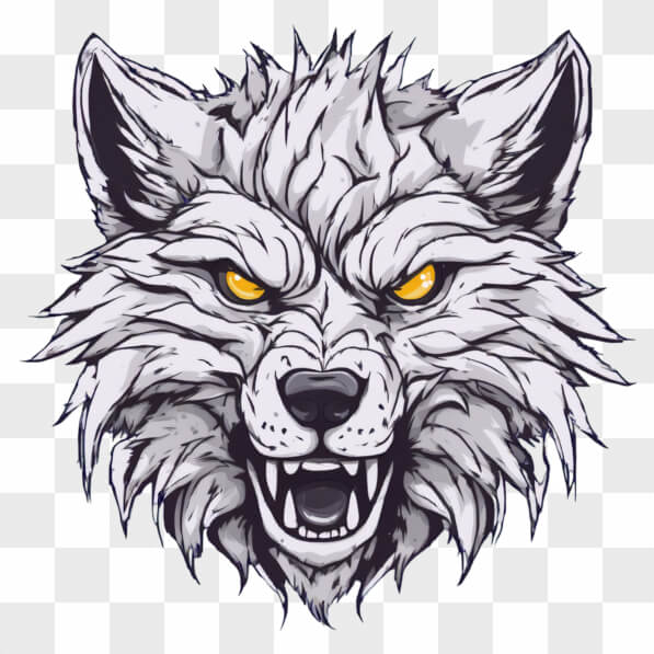 Download Fierce Wolf Illustration Cartoons Online - Creative Fabrica