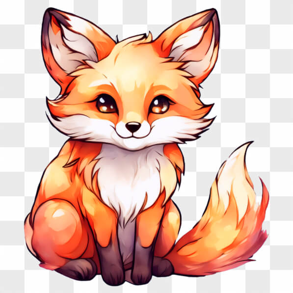 Descarga Personaje de zorro kawaii con colores brillantes Kawaii En ...