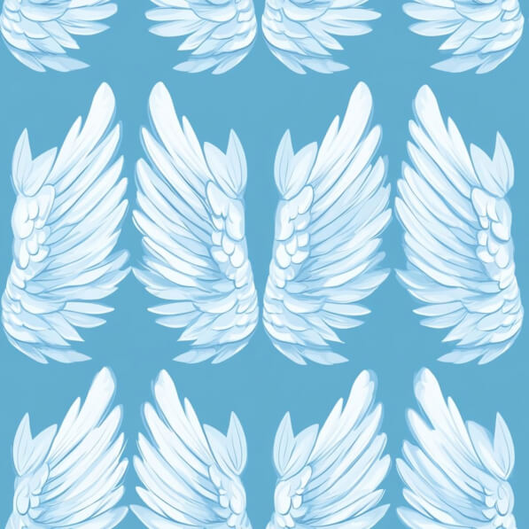 Descarga Patrón de alas angélicas sobre fondo azul Patrones En Línea ...