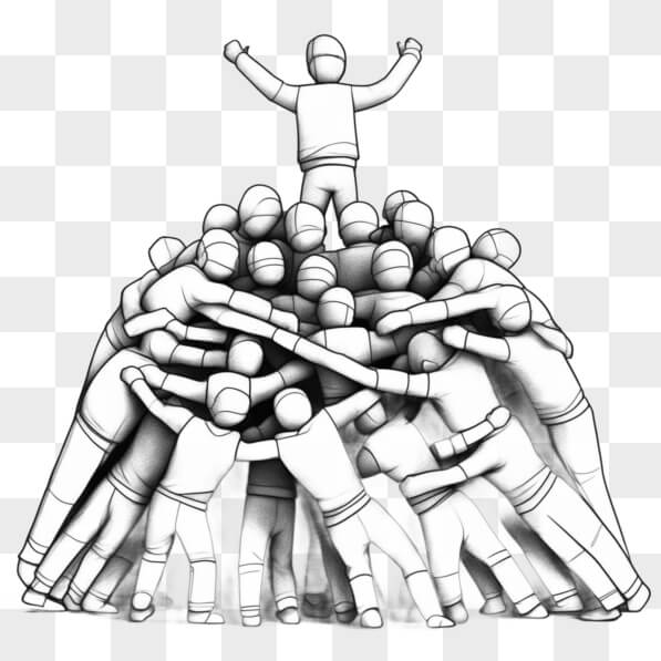 Download Unity and Teamwork Symbolized in Abstract Figure Illustration ...