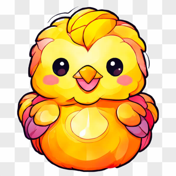 Descarga Personaje de pollito Kawaii con colores brillantes Kawaii En ...
