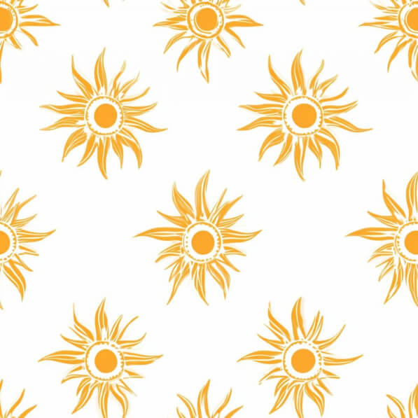 Download Stylized Yellow Sun Pattern on White Background Patterns ...