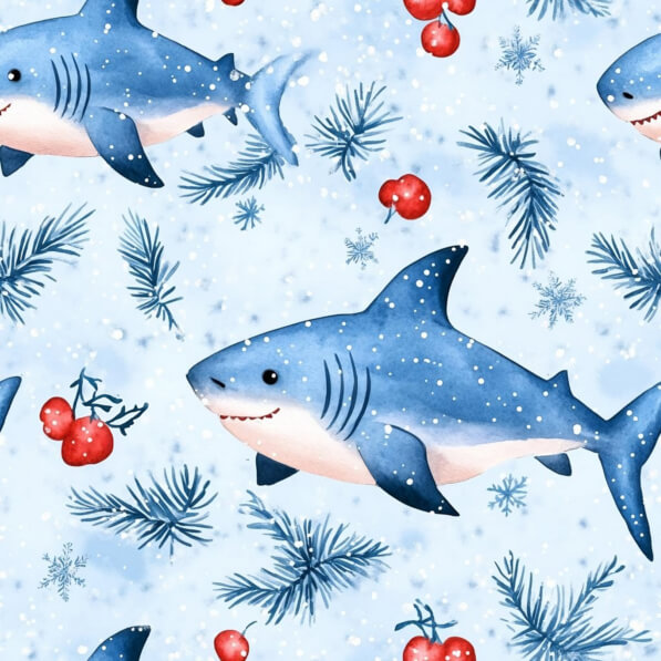 Download Playful Sharks in a Winter Wonderland Patterns Online ...