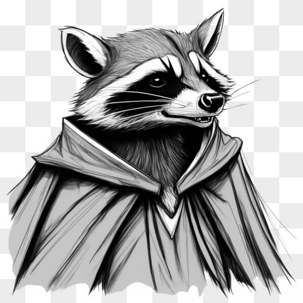 Descarga Personaje de mapache en capa Bocetos En Línea - Creative Fabrica