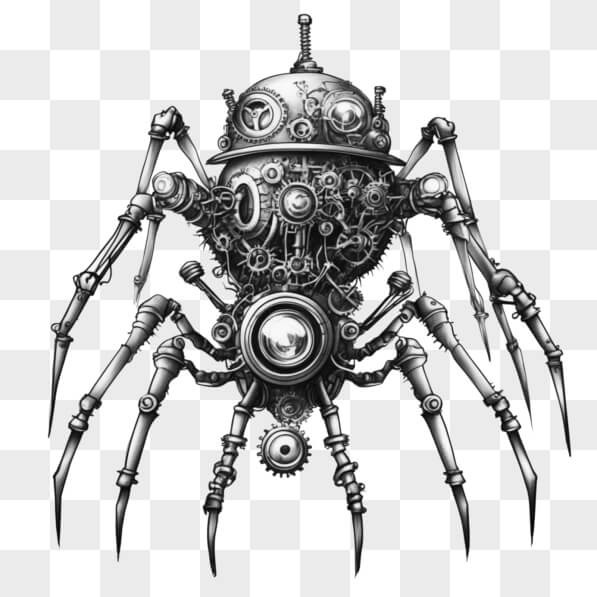 Download Mechanical Spider Robot Sketches Online - Creative Fabrica