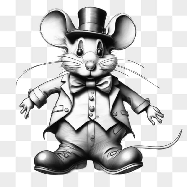Descarga Ratón Elegante en Esmoquin Bocetos En Línea - Creative Fabrica