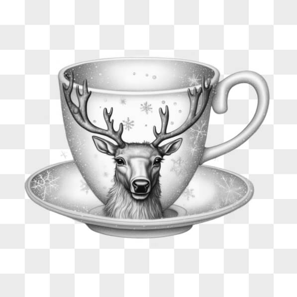 Descarga Diseño de Taza de Té de Ciervo Caprichoso Bocetos En Línea ...
