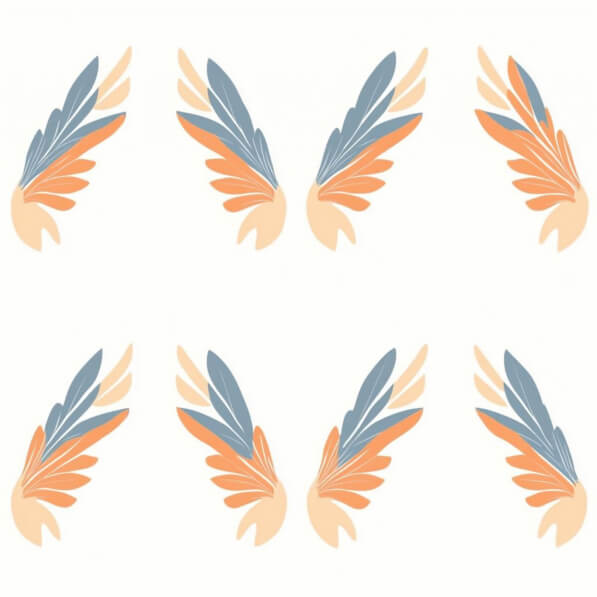 Descarga Patrón de Alas Estilizadas Patrones En Línea - Creative Fabrica