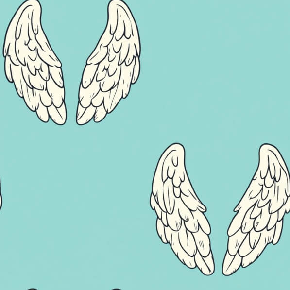 Descarga Patrón de alas de ángel sobre fondo turquesa Patrones En Línea ...
