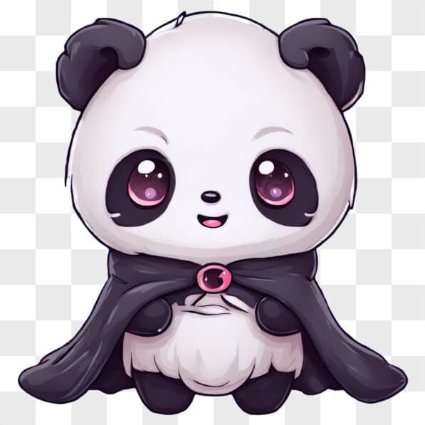 Download Kawaii Panda Character in a Cape Kawaii Online - Creative Fabrica