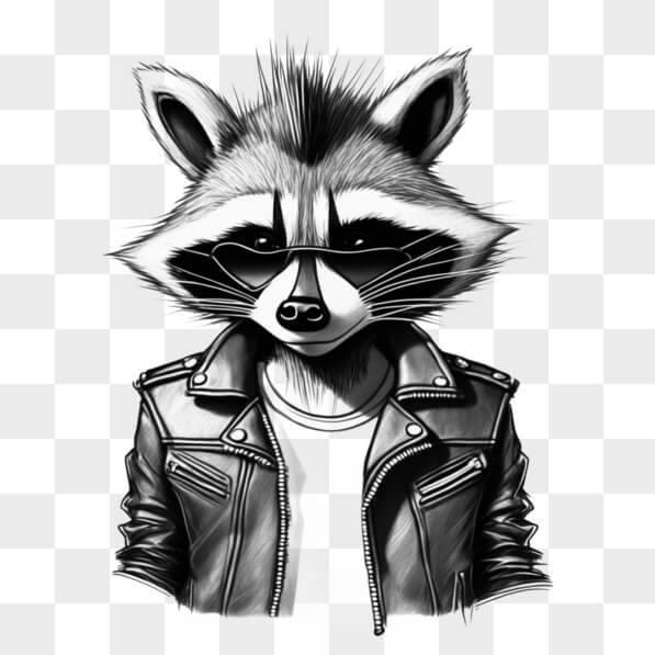Descarga Personaje de mapache estilizado en estilo punk rock Bocetos En ...