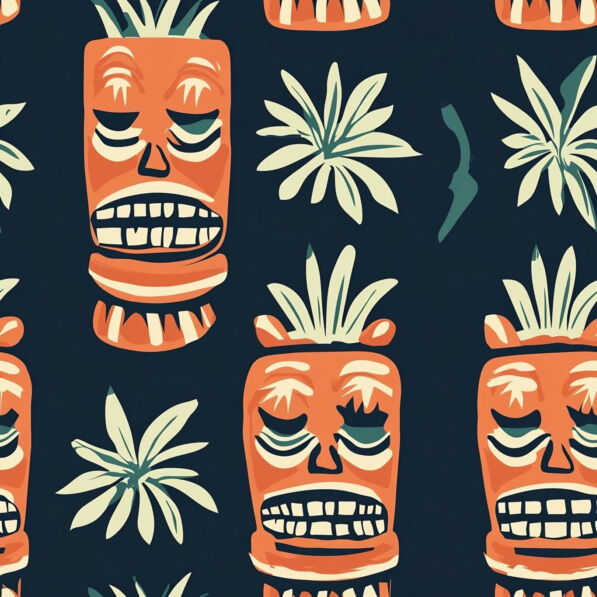 Pobierz narzędzie Wzór maski Tiki Patterns Online – Creative Fabrica