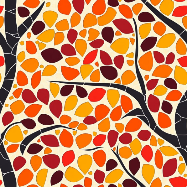 Download Autumn Mosaic Leaves Patterns Online - Creative Fabrica