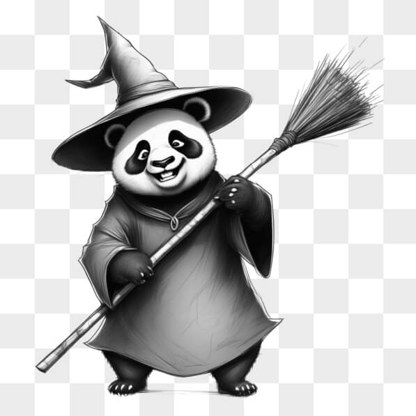 Download Whimsical Wizard Panda Sketches Online - Creative Fabrica