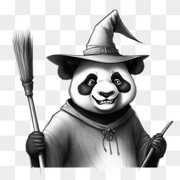 Download Whimsical Wizard Panda Sketches Online - Creative Fabrica