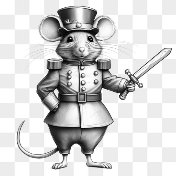 Descarga Ratón de dibujos animados con uniforme militar Bocetos En ...