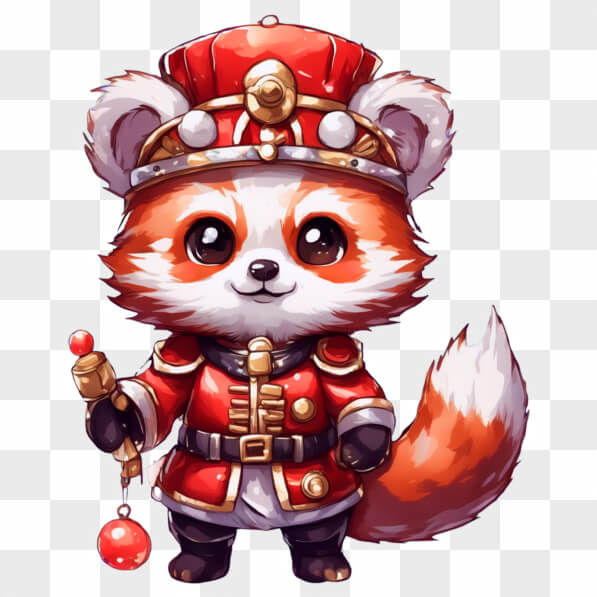 Download Kawaii Red Panda Character in Royal Outfit Kawaii Online ...