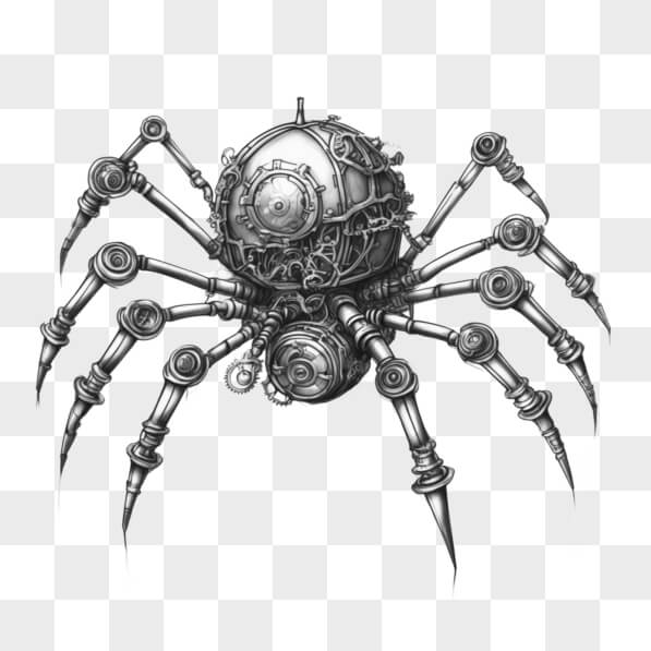 Download Mechanical Steampunk Spider Sketches Online - Creative Fabrica
