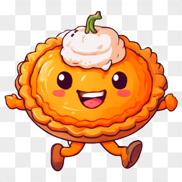 Download Kawaii Pumpkin Pie Character Kawaii Online - Creative Fabrica