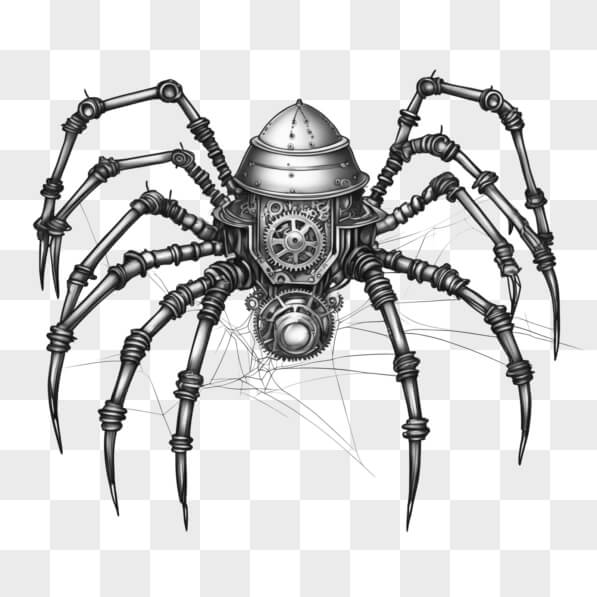 Download Mechanical Steampunk Spider Sketches Online - Creative Fabrica