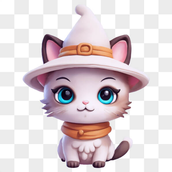 Descarga Gato de dibujos animados Kawaii con sombrero de mago Kawaii En ...