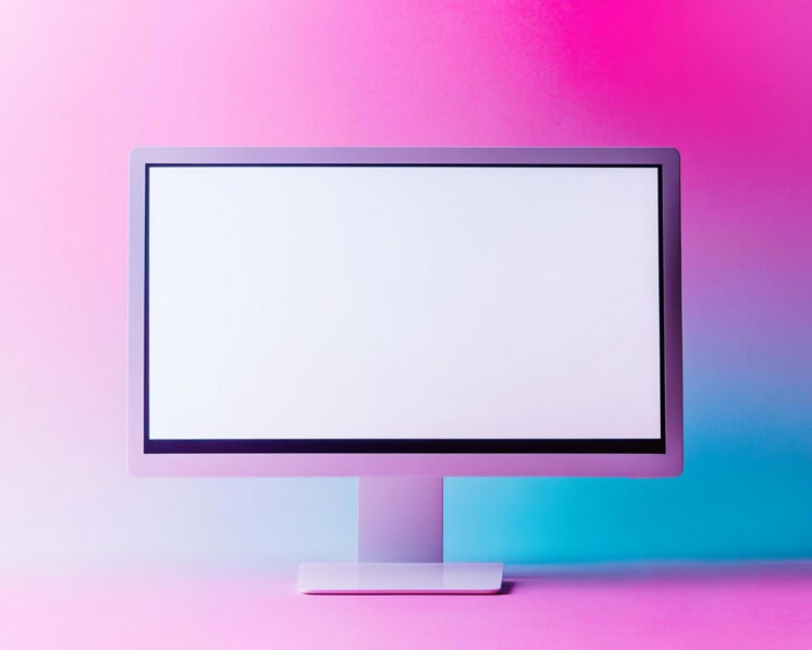 Download Modern Computer Monitor with Gradient Background Mockups ...