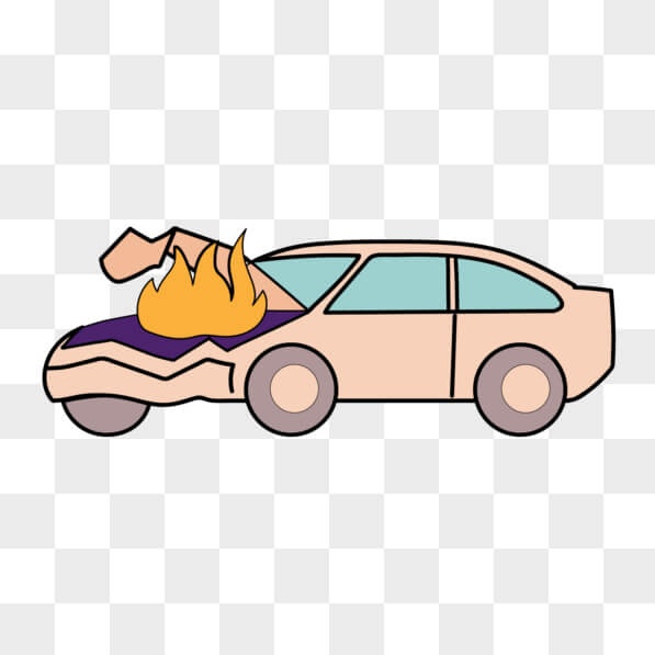 Descarga Coche de dibujos animados en llamas PNGs En Línea - Creative Fabrica