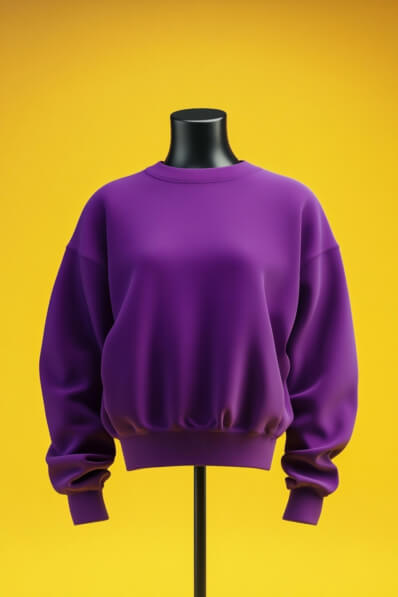 Baixe Moletom roxo em manequim negro com fundo amarelo Mockups ...