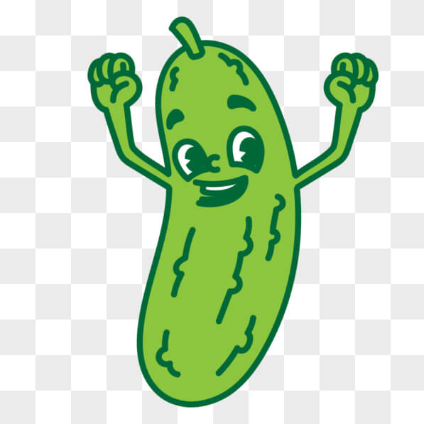 Download Cheerful Animated Pickle Character PNGs Online - Creative Fabrica