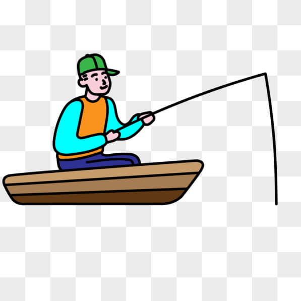 Download Fishing in a Boat PNGs Online - Creative Fabrica