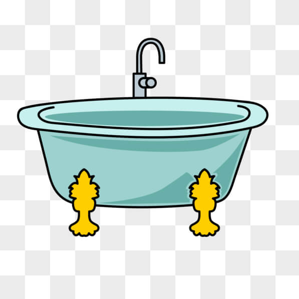 Download Cartoon-style Clawfoot Bathtub PNGs Online - Creative Fabrica