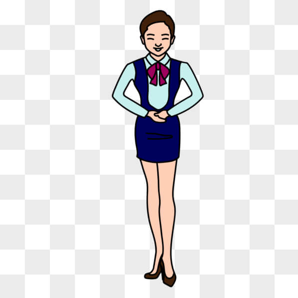 Download Cheerful Animated Character in Professional Attire PNGs Online ...