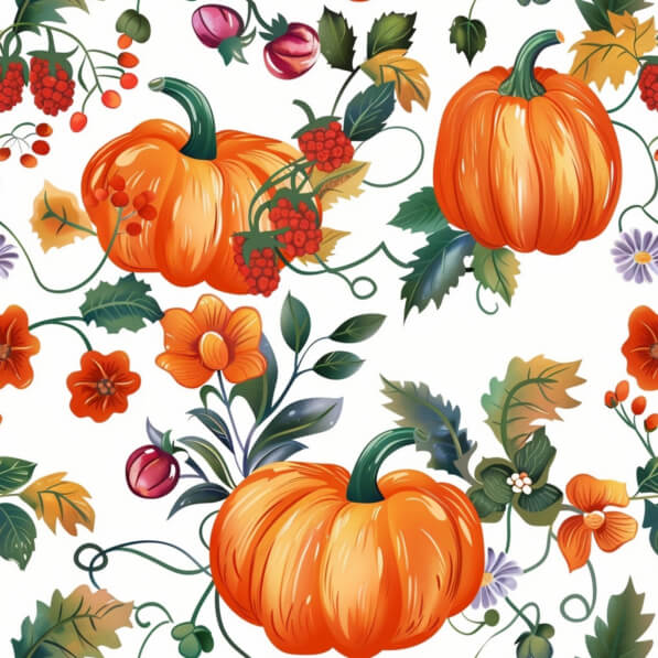 Download Autumn Pumpkin Pattern Patterns Online - Creative Fabrica