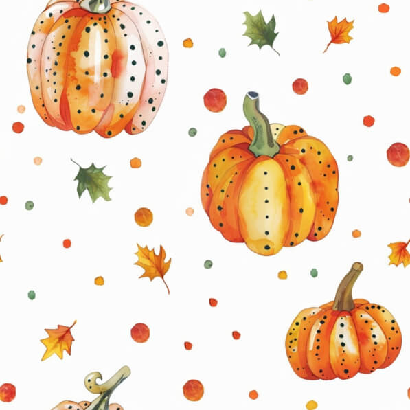Download Whimsical Autumn Pumpkins and Leaves Pattern Patterns Online ...