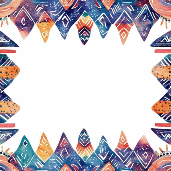 Download Colorful Watercolor Geometric Border Backgrounds Online ...