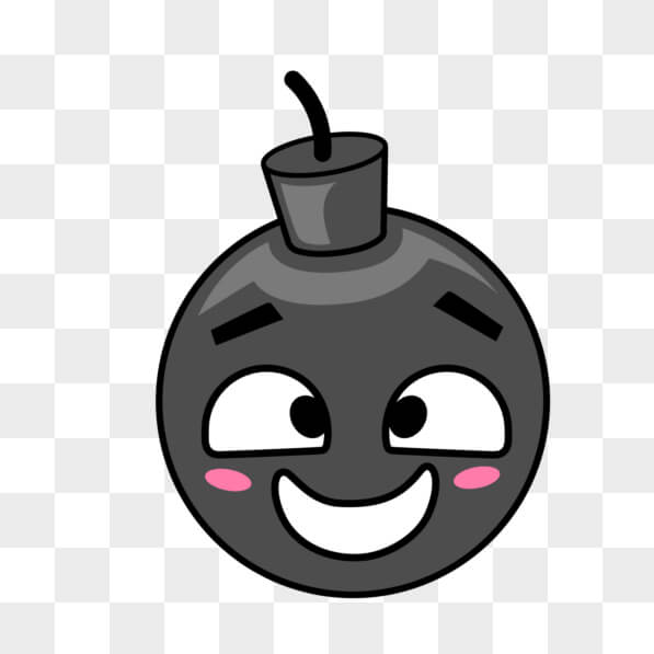 Download Happy Cartoon Bomb Character PNGs Online - Creative Fabrica
