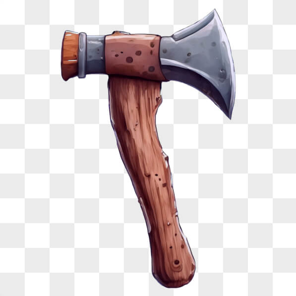 Download Stylized Axe with Wooden Handle Cartoons Online - Creative Fabrica