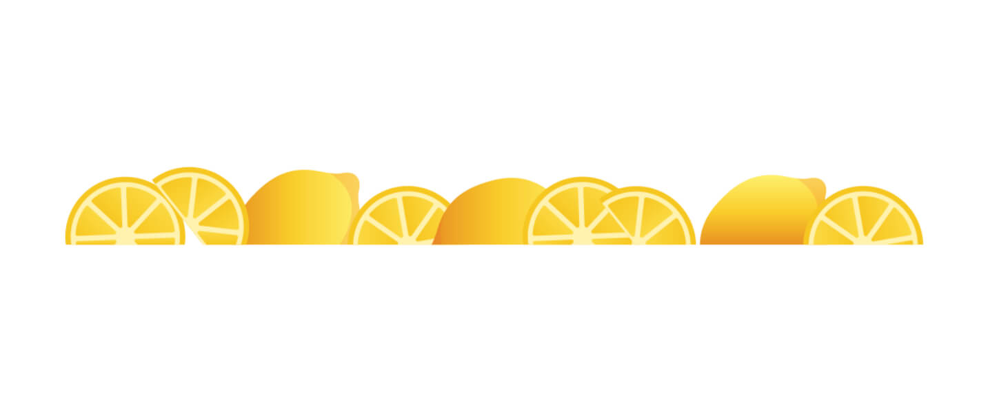 Download Stylized Lemons and Lemon Slices Borders & Corners Online ...