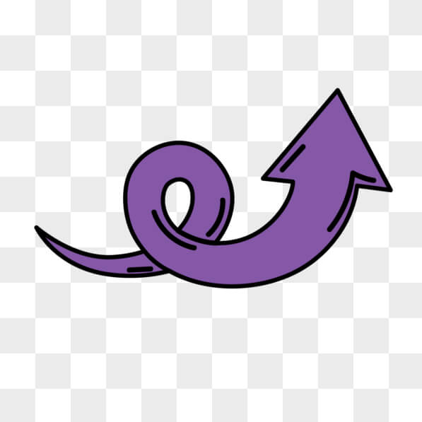 Descarga Flecha morada estilizada que gira hacia arriba PNGs En Línea ...