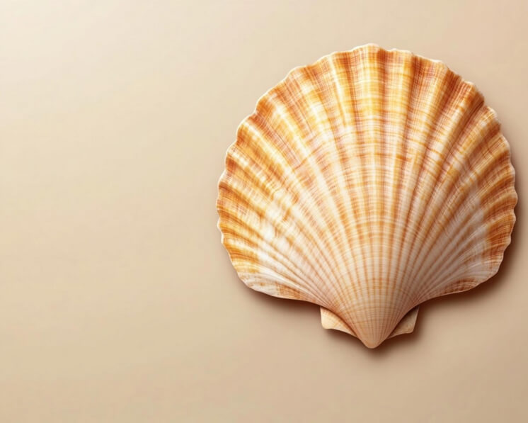 Download Scallop Shell on Beige Background Backgrounds Online ...