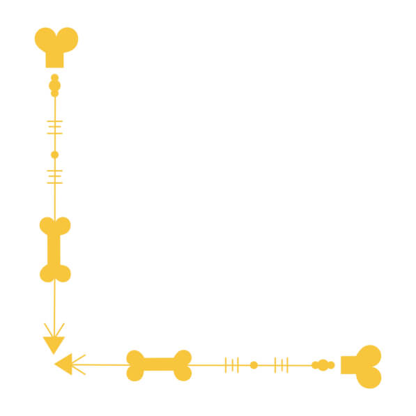 Download Playful Yellow Dog Bone Design Borders & Corners Online ...