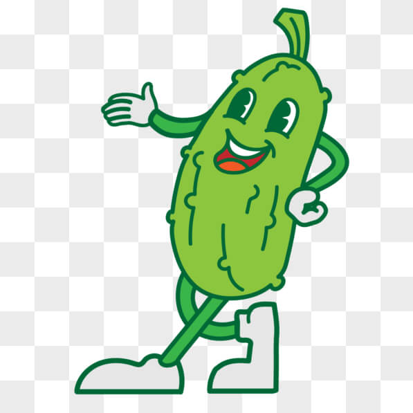 Download Cheerful Cartoon Pickle Character PNGs Online - Creative Fabrica