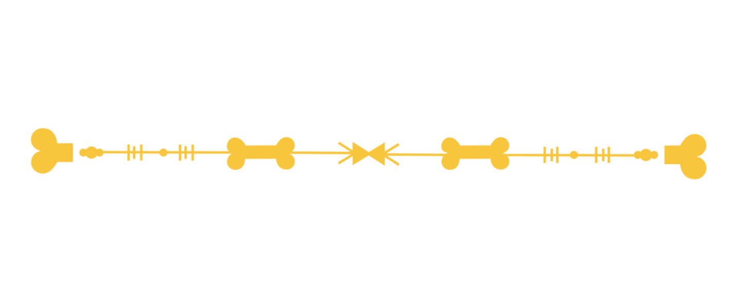 Download Yellow Decorative Border with Bones and Hearts Borders ...